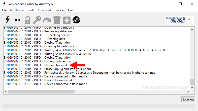 How to Flash Sony Xperia Stock Rom using FlashTool